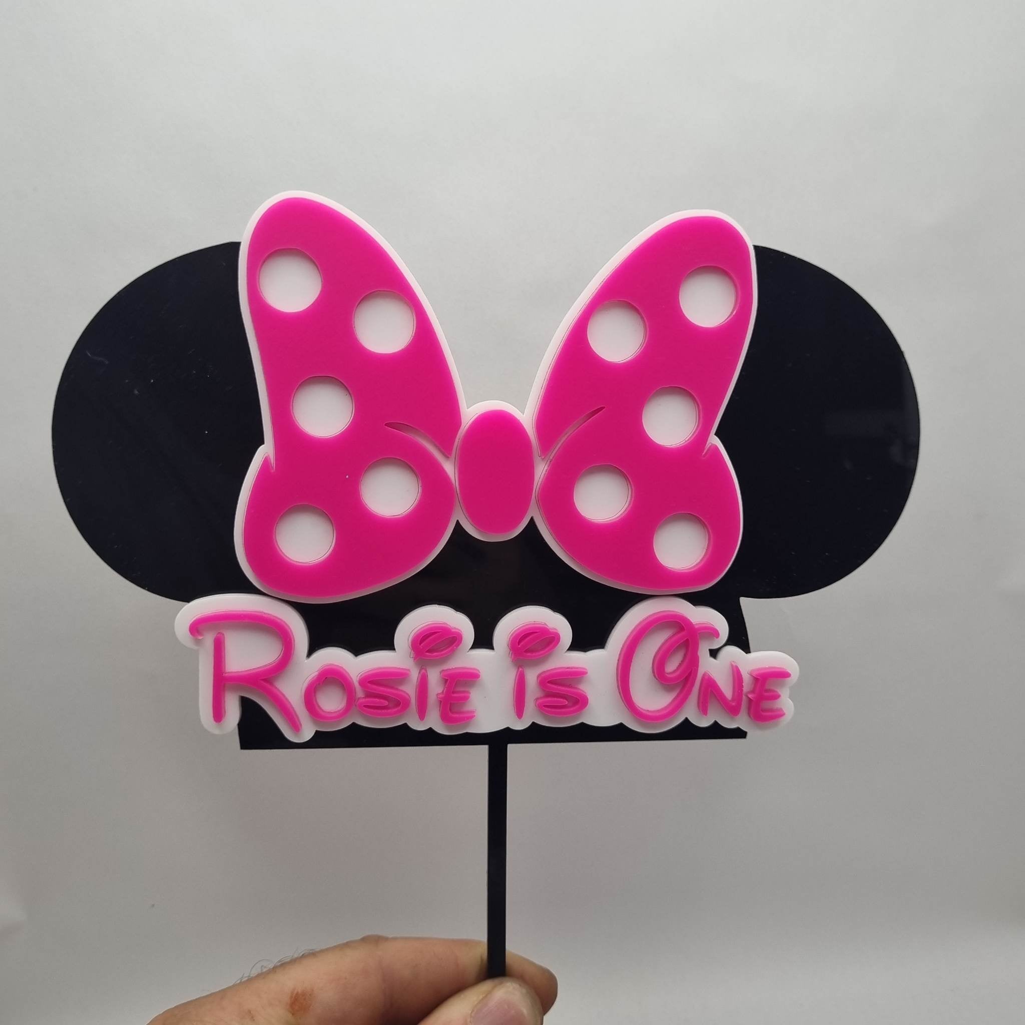 Minnie Mouse Cake Topper | The Laser Shark Shop