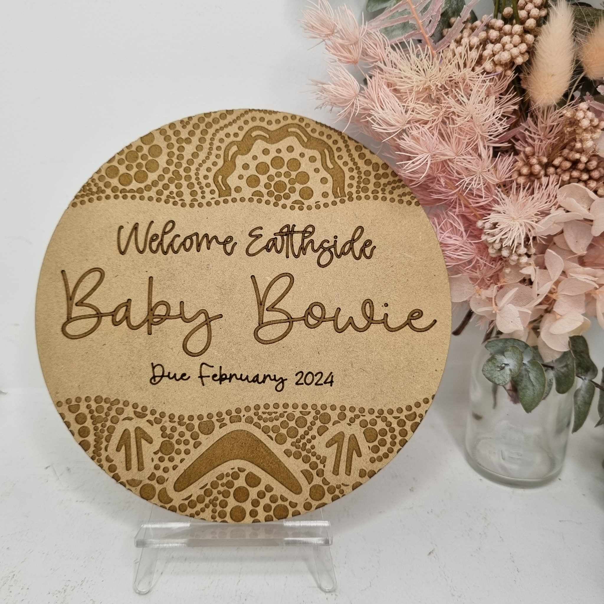 Personalised Welcome Earthside Indigenous Birth Annoucement | The Bilya ...