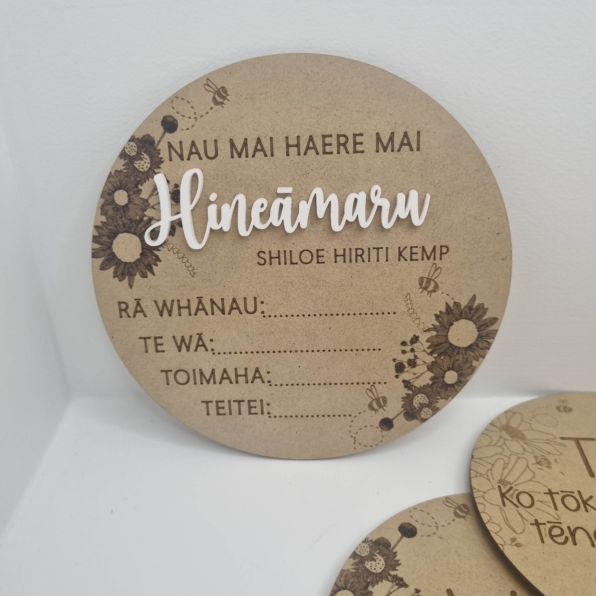Māori Months and Milestones set with welcome disc | The Laser Shark Shop